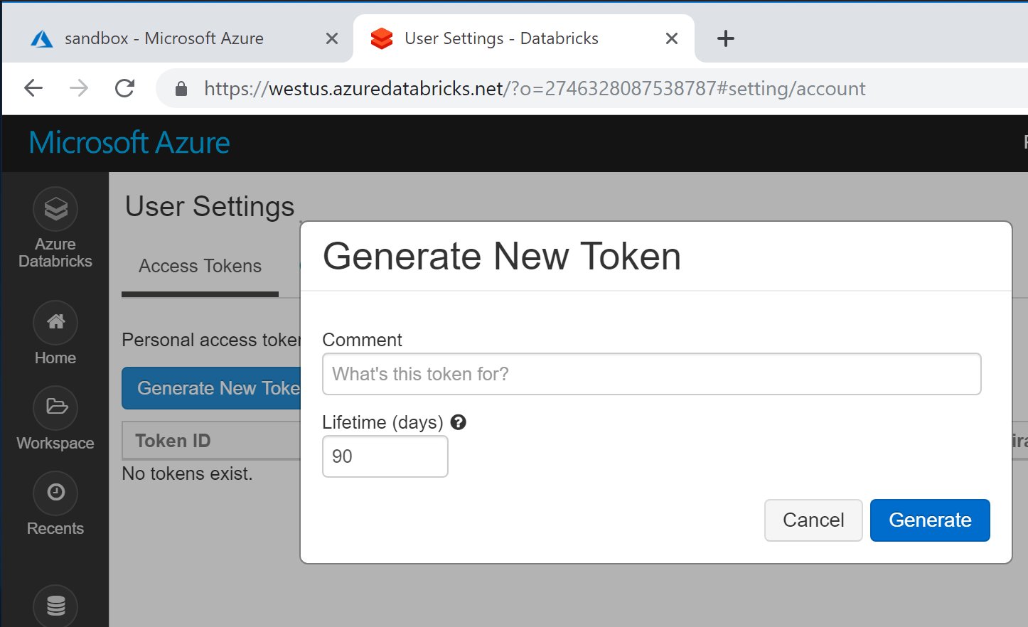 Generate Token 2 Dustin Vannoy